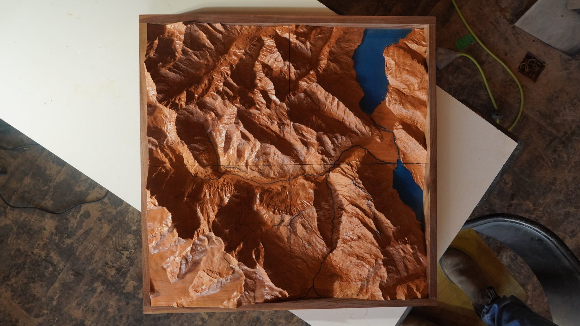 Custom Personalized Large Tiled Map – Topside Maps