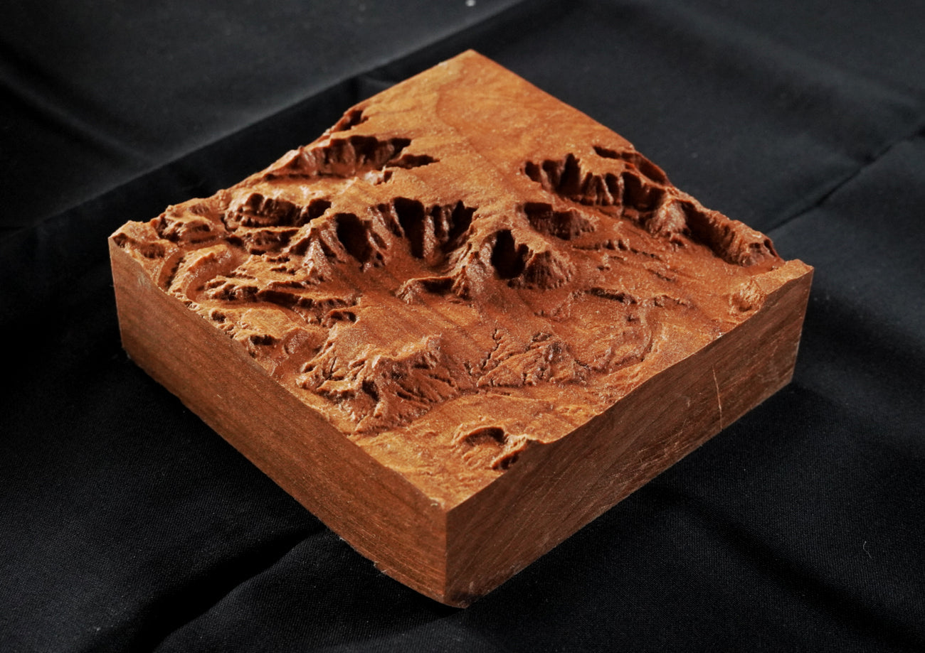 Completely Custom Wooden Map | Personalized Topographic Map – Topside Maps